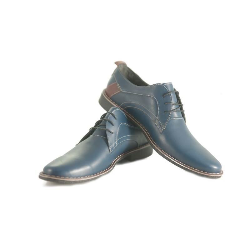 Pantofi Barbati Casual, 2163 Denim+Maro, Din Piele Naturala | Pret Mic ...