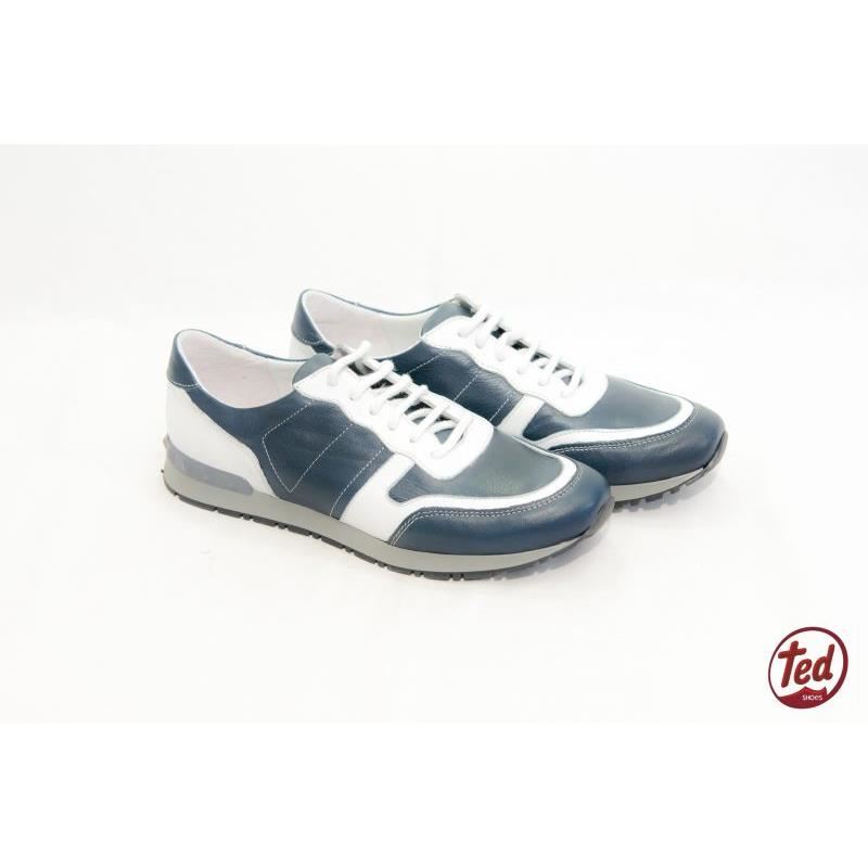 Pantofi Barbati Sport, 21 Denim+Alb, Din Piele Naturala | Pret Mic 40 ...