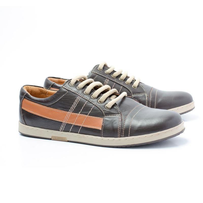 Pantofi Sport 187 Maro Inchis din Piele Naturala| Reduceri | Pret Mic ...