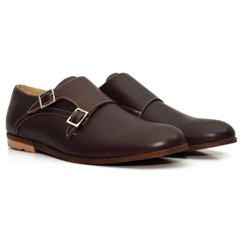 Pantofi Barbati Casual, 1104 Maro Inchis, Din Piele Naturala | Pret Mic ...