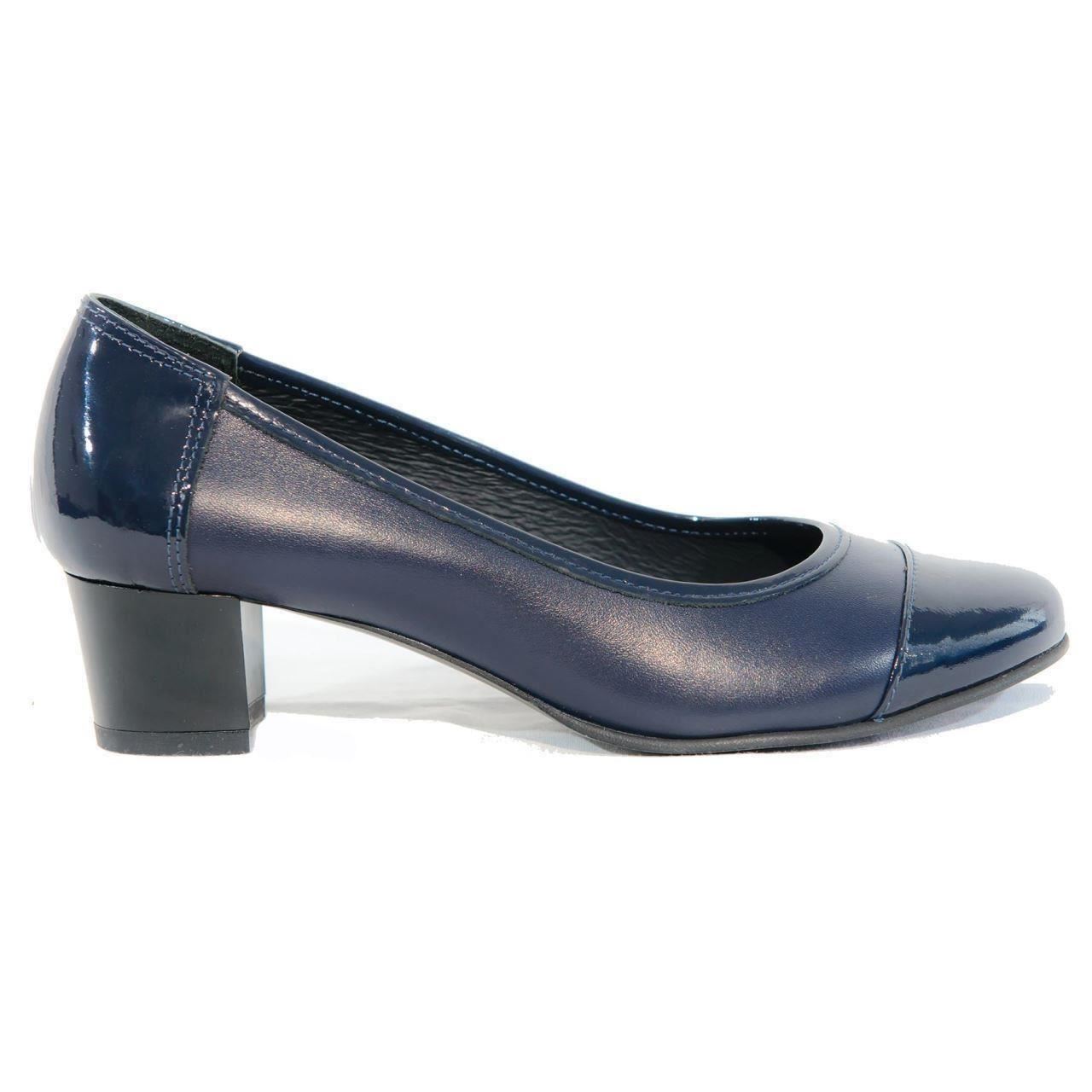 Pantofi Dama Eleganti, 7305 Denim+Lac Denim, Din Piele Naturala | Pret ...