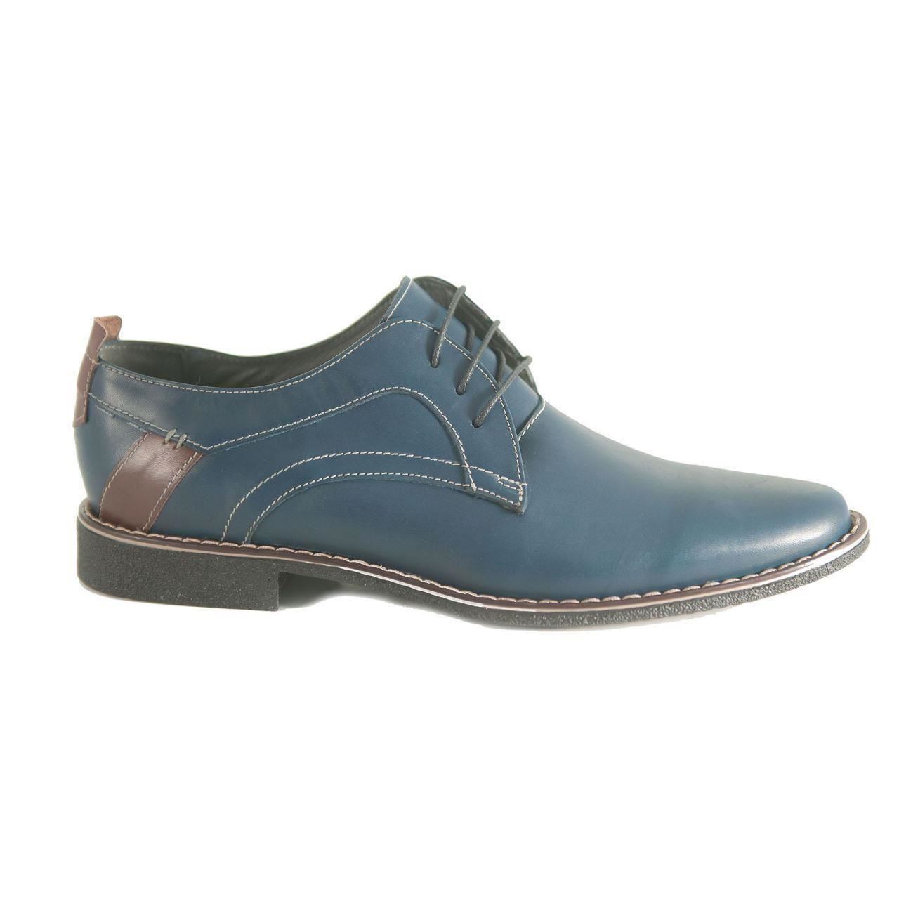 Pantofi Barbati Casual, 2163 Denim+Maro, Din Piele Naturala | Pret Mic ...
